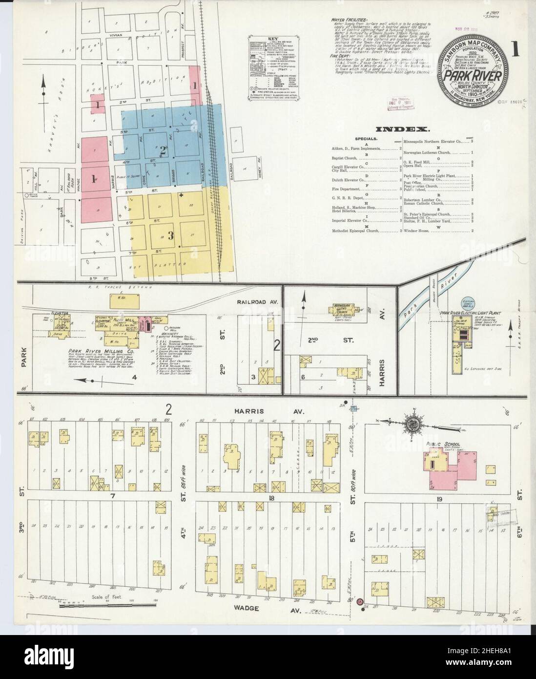 Sanborn Fire Insurance Map from Park River, Walsh County, North Dakota ...