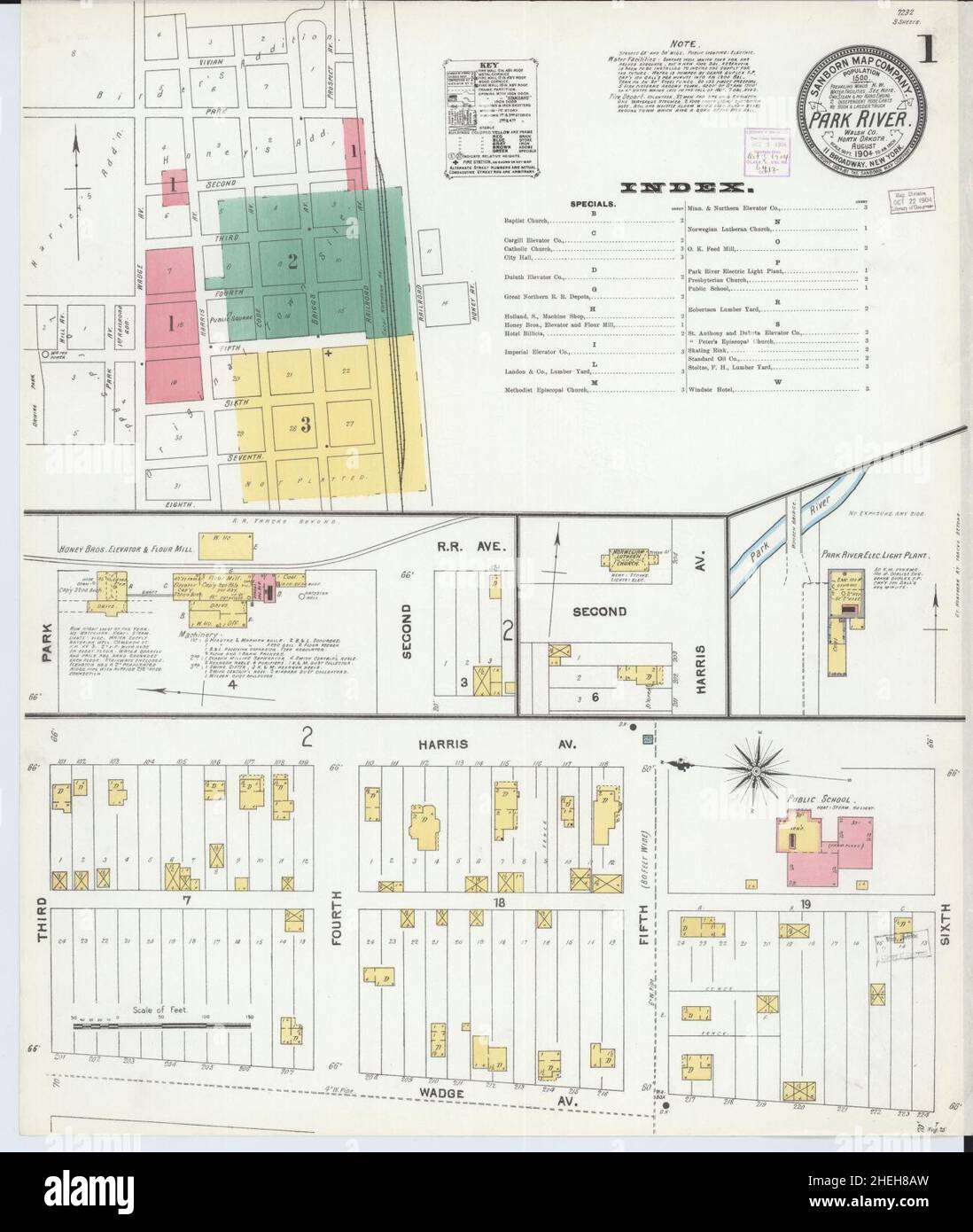 Park river north dakota map hi-res stock photography and images - Alamy