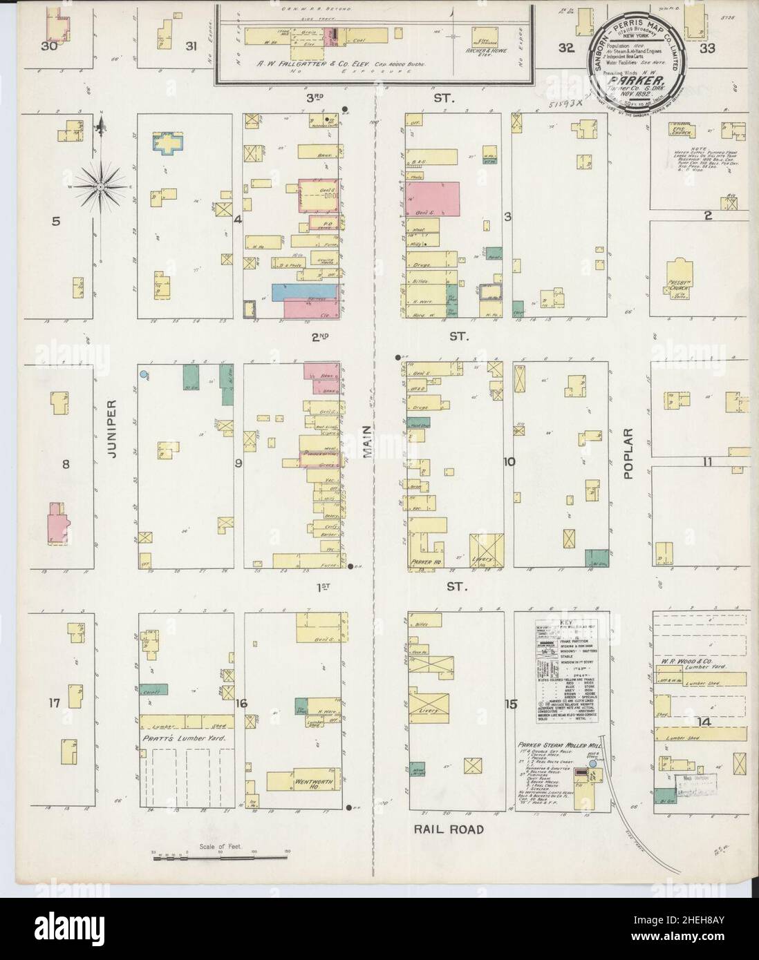 Map of parker south dakota hi-res stock photography and images - Alamy
