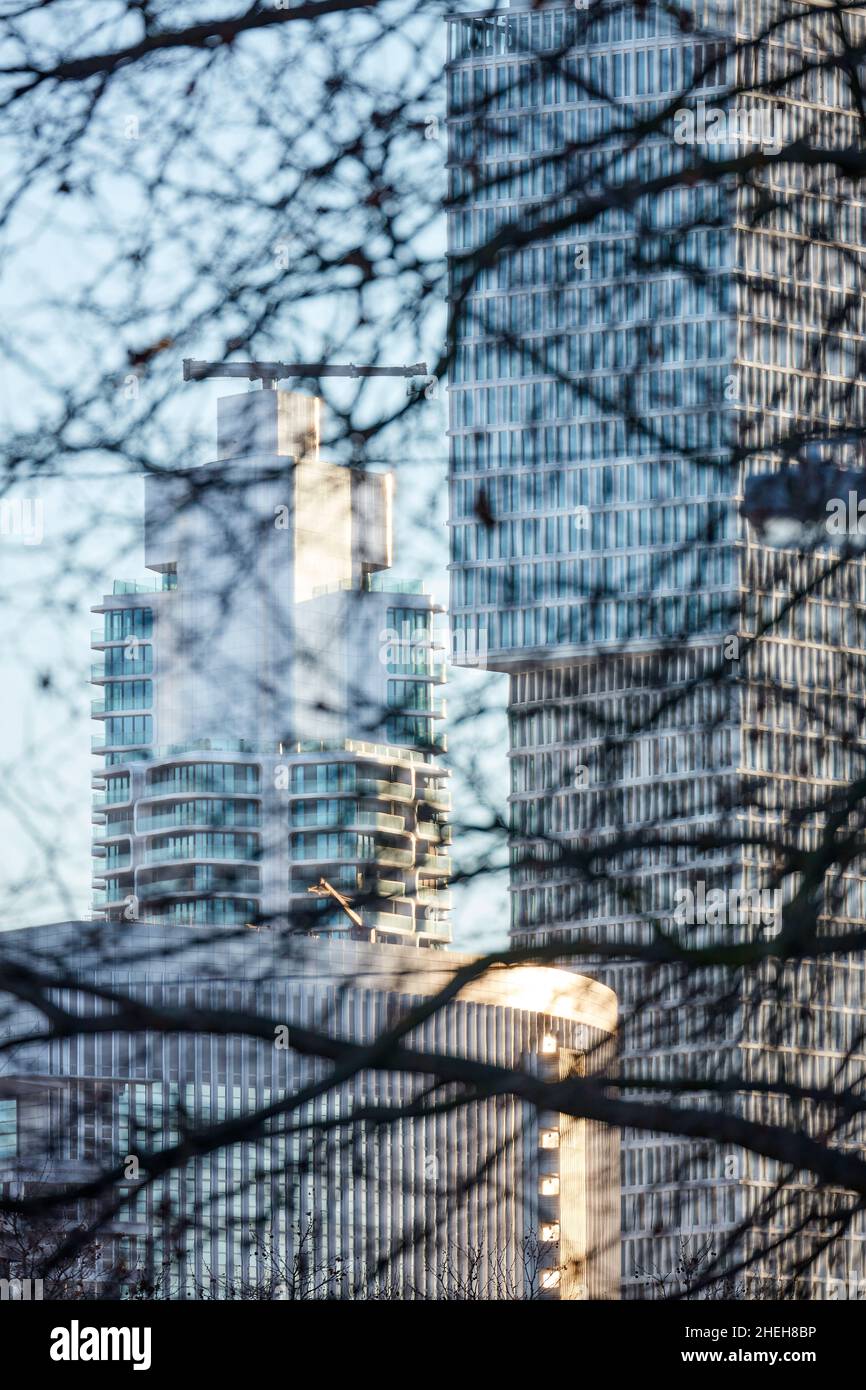 Modern high rise architecture in Frankfurt am Main Stock Photo - Alamy