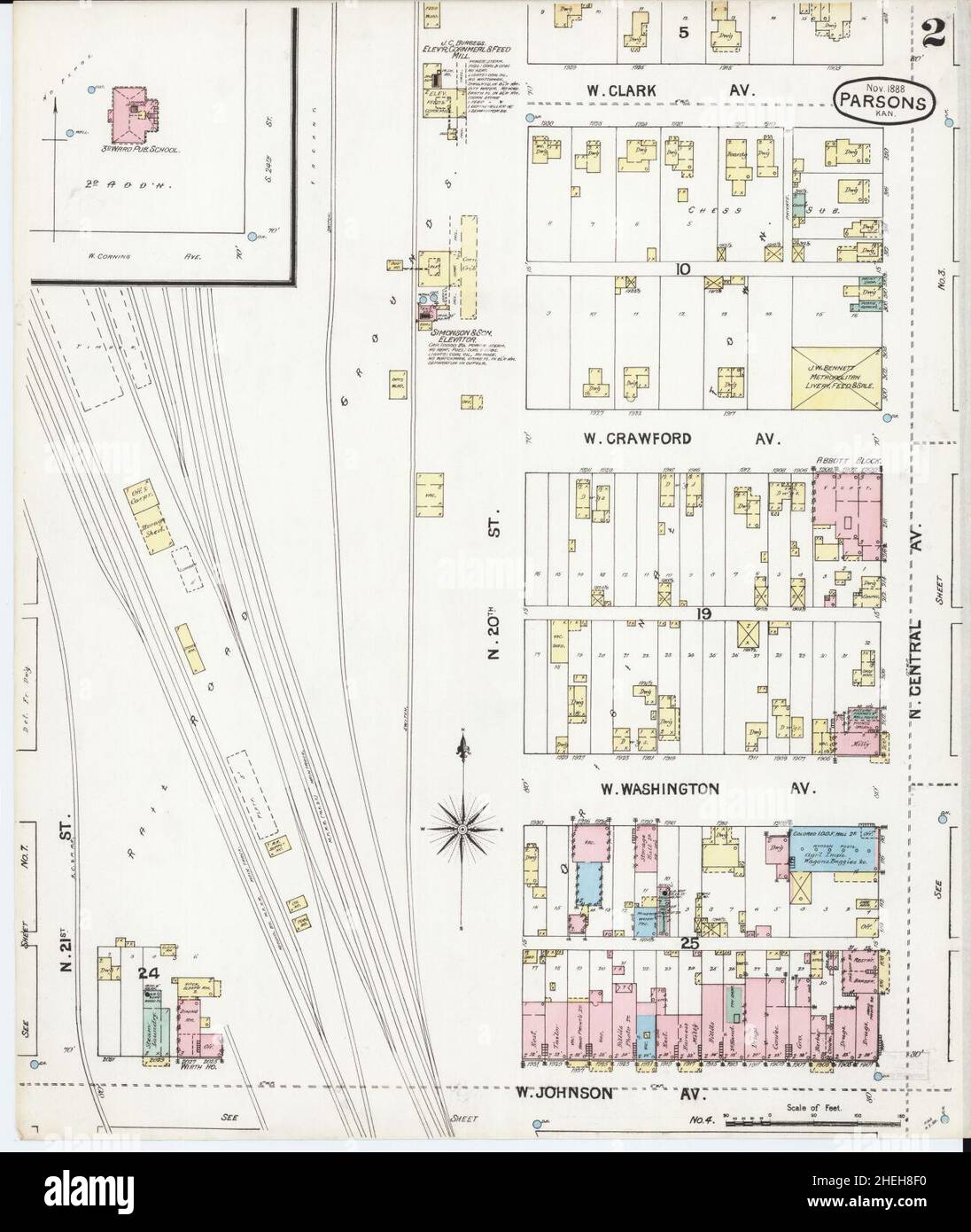 Map of parsons kansas hi-res stock photography and images - Alamy