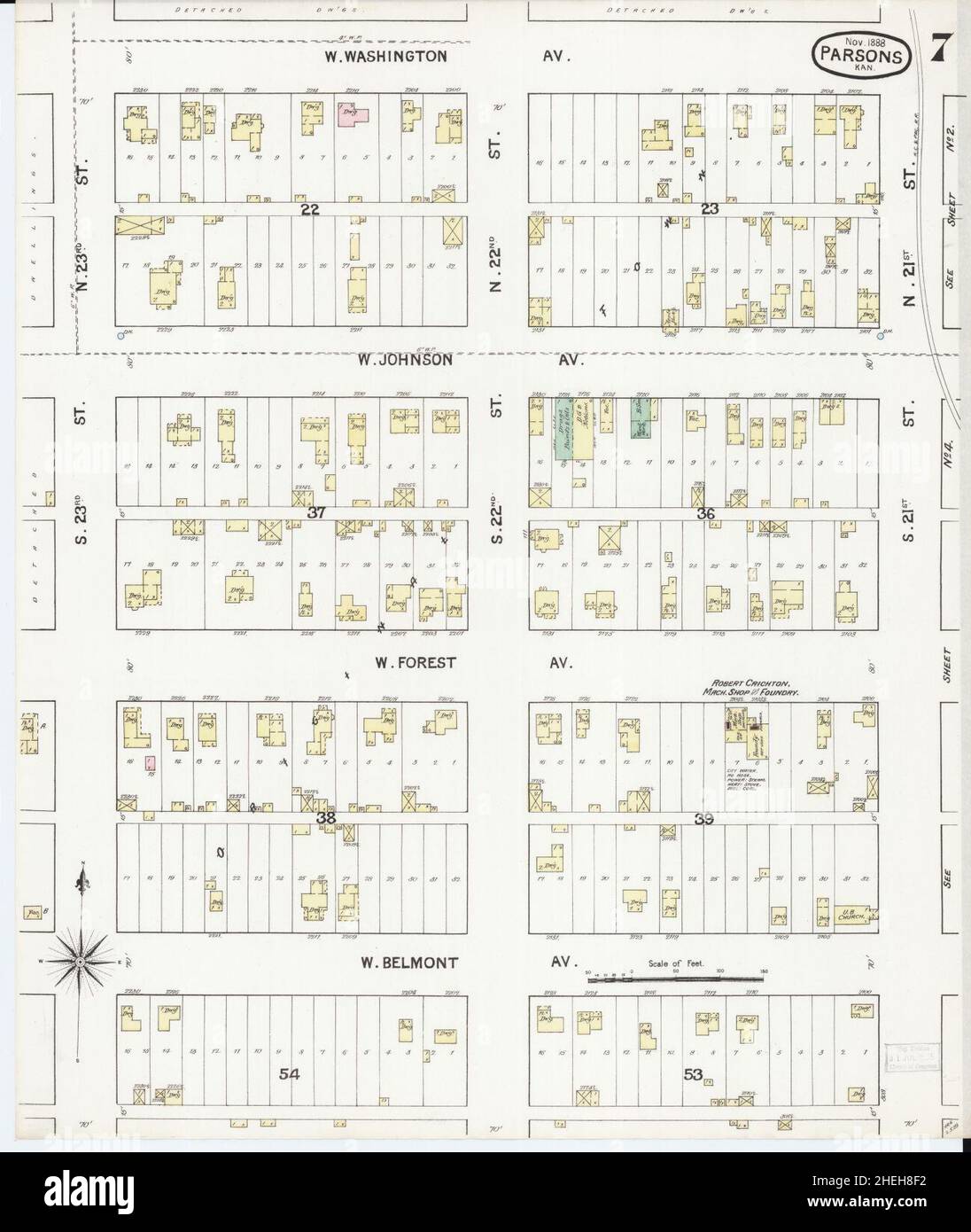 Map of parsons kansas hi-res stock photography and images - Alamy