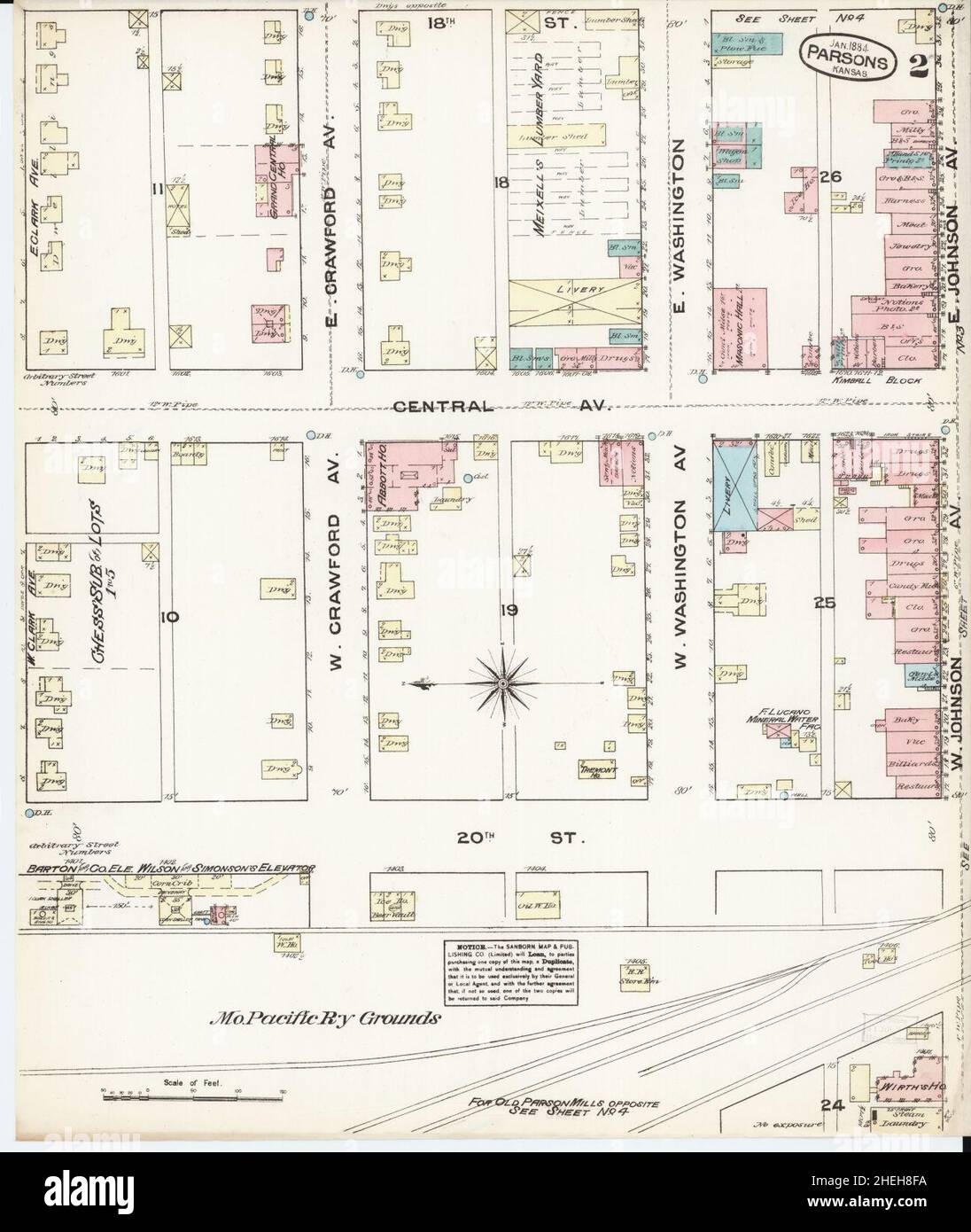 Map of parsons kansas hi-res stock photography and images - Alamy