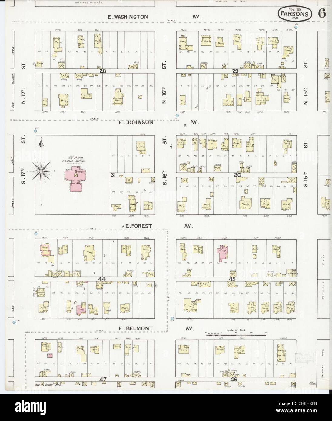 Map of parsons kansas hi-res stock photography and images - Alamy