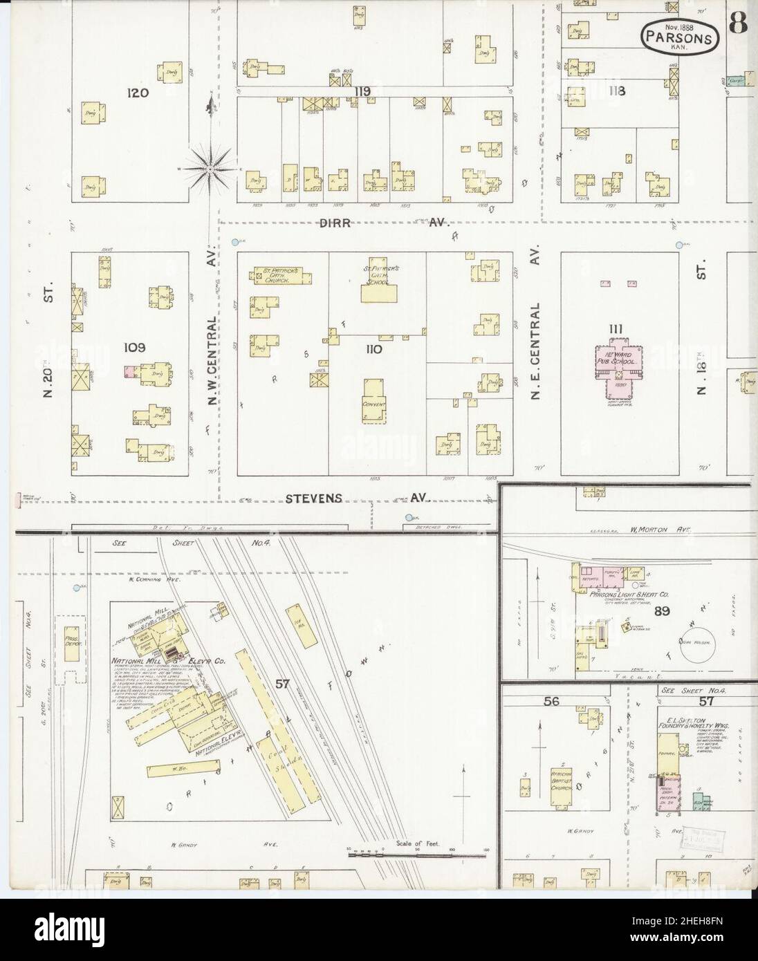 Map of parsons kansas hi-res stock photography and images - Alamy