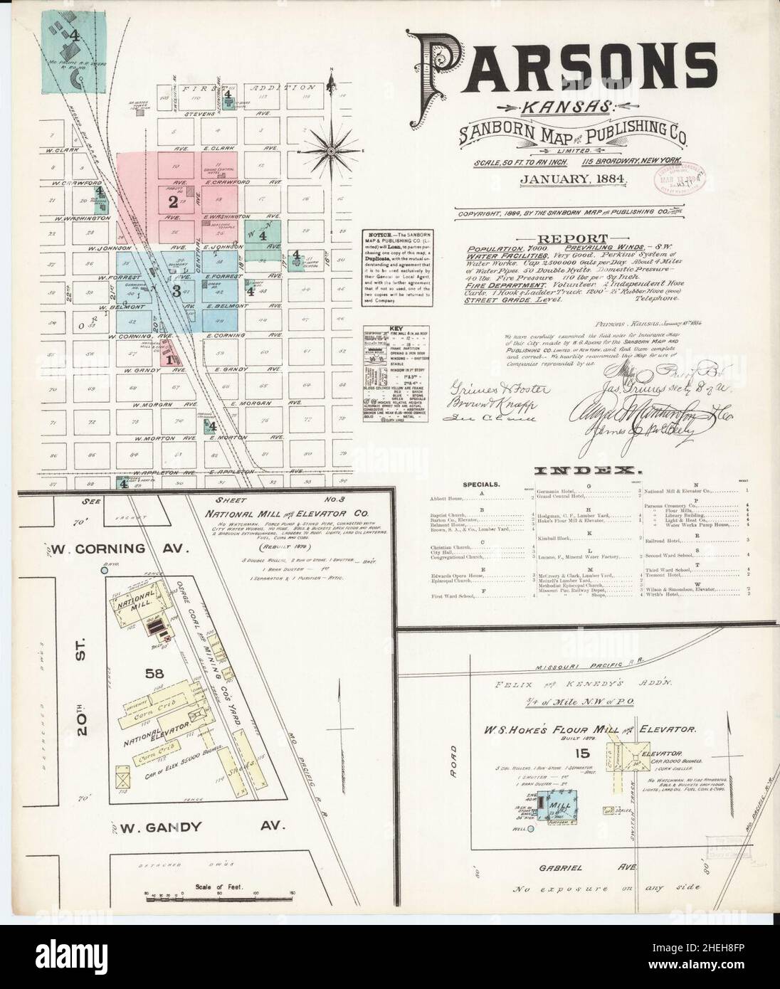 Map of parsons kansas hi-res stock photography and images - Alamy