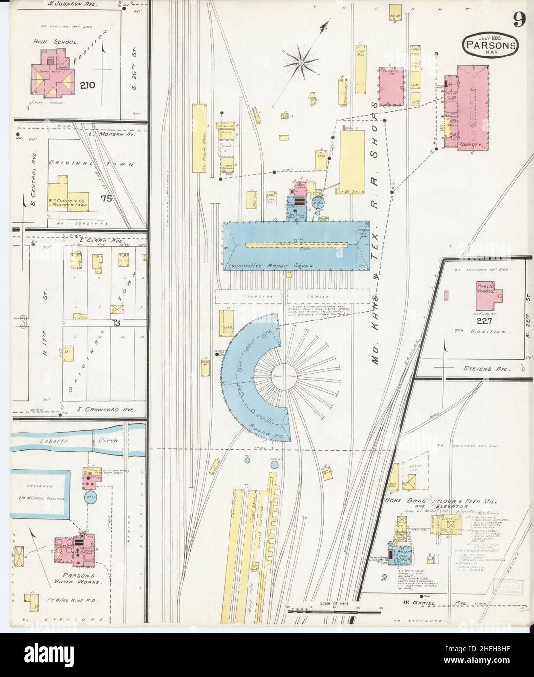 Map of parsons kansas hi-res stock photography and images - Alamy