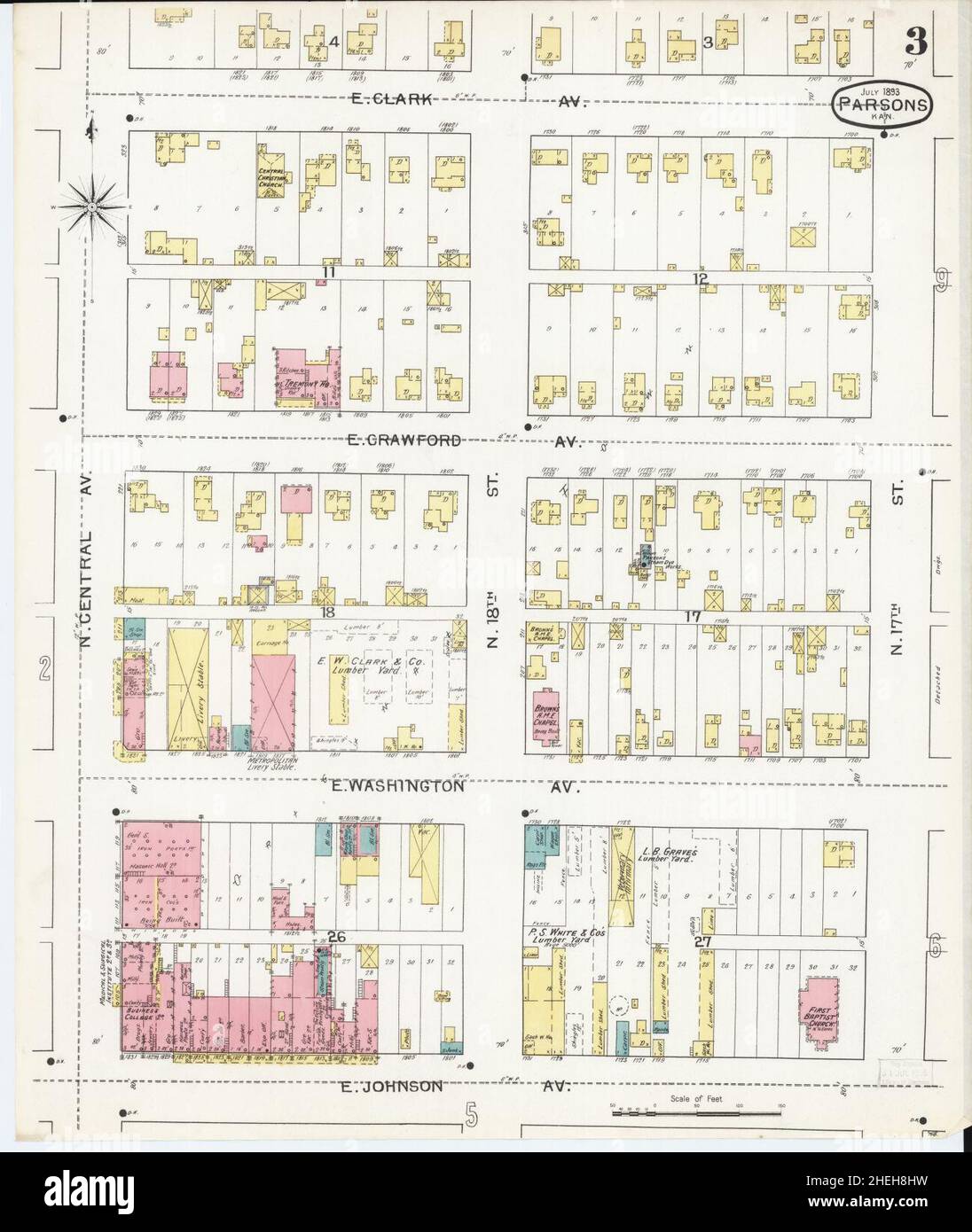 Map of parsons kansas hi-res stock photography and images - Alamy