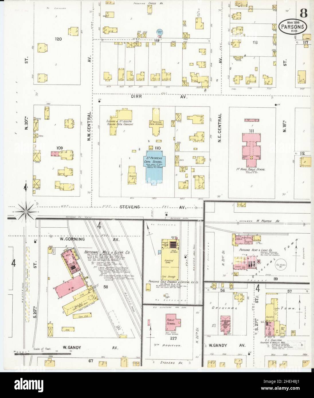 Map of parsons kansas hi-res stock photography and images - Alamy