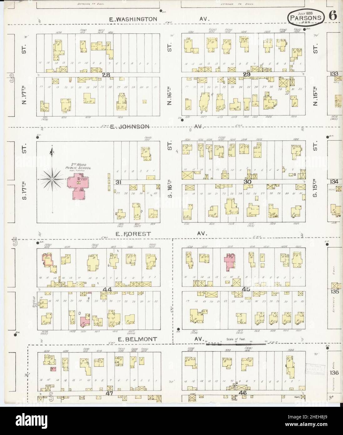 Map of parsons kansas hi-res stock photography and images - Alamy