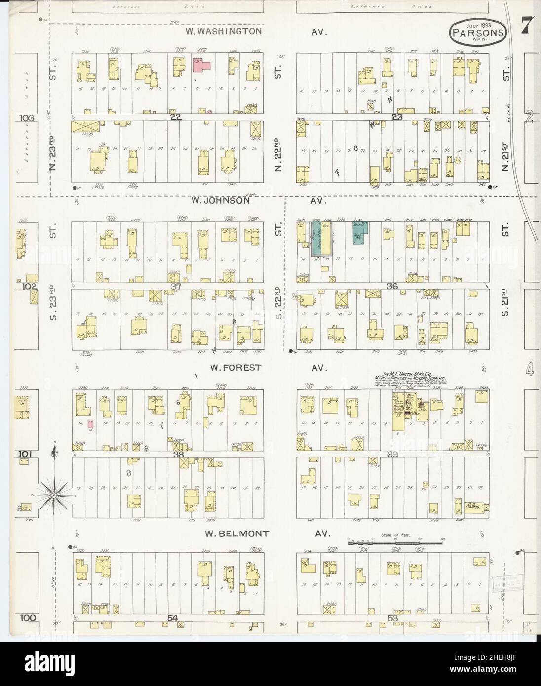 Map of parsons kansas hi-res stock photography and images - Alamy