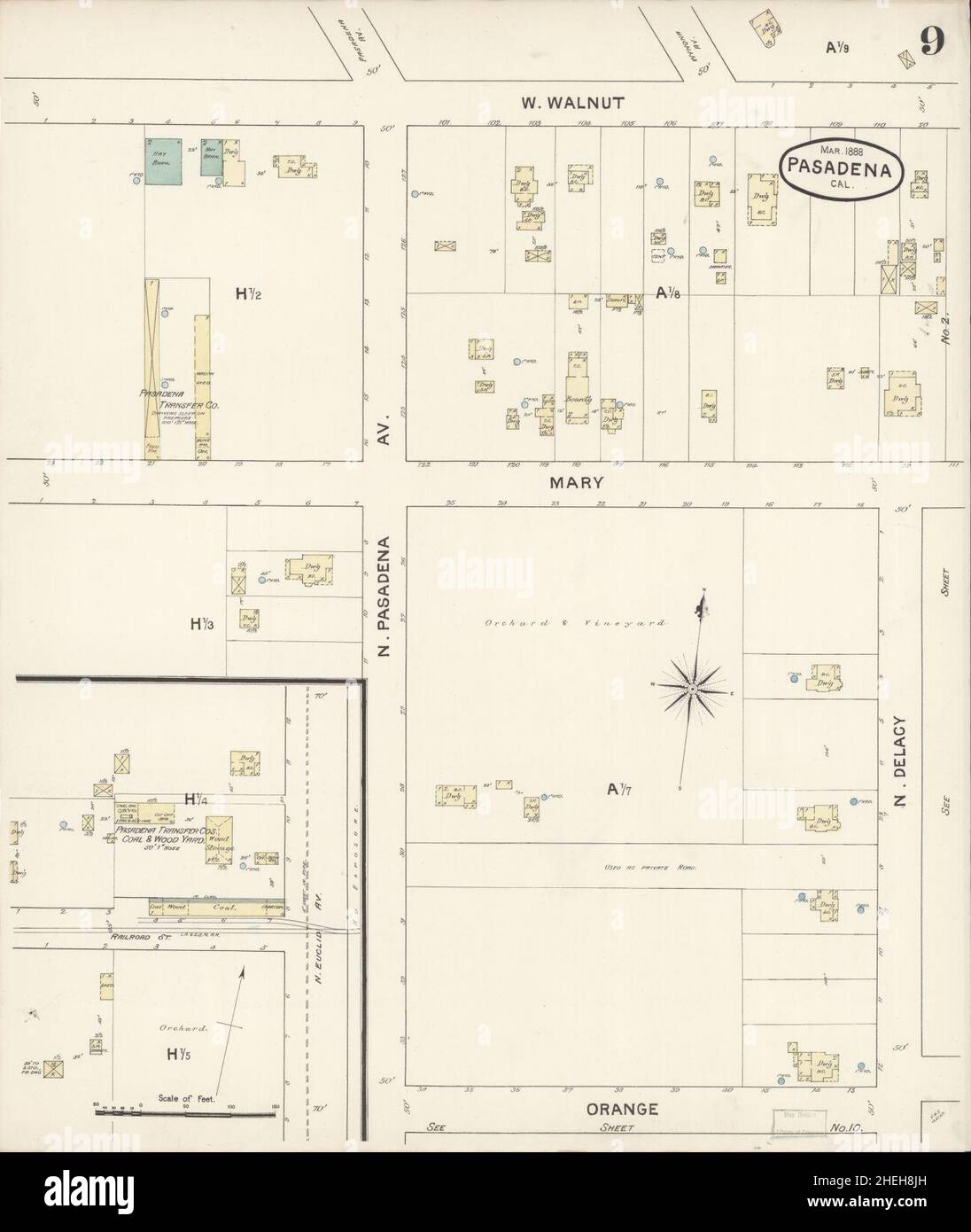 Map of pasadena hi-res stock photography and images - Alamy