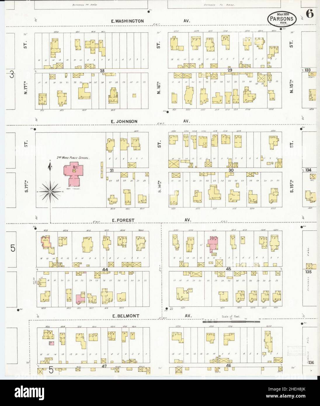 Map of parsons kansas hi-res stock photography and images - Alamy
