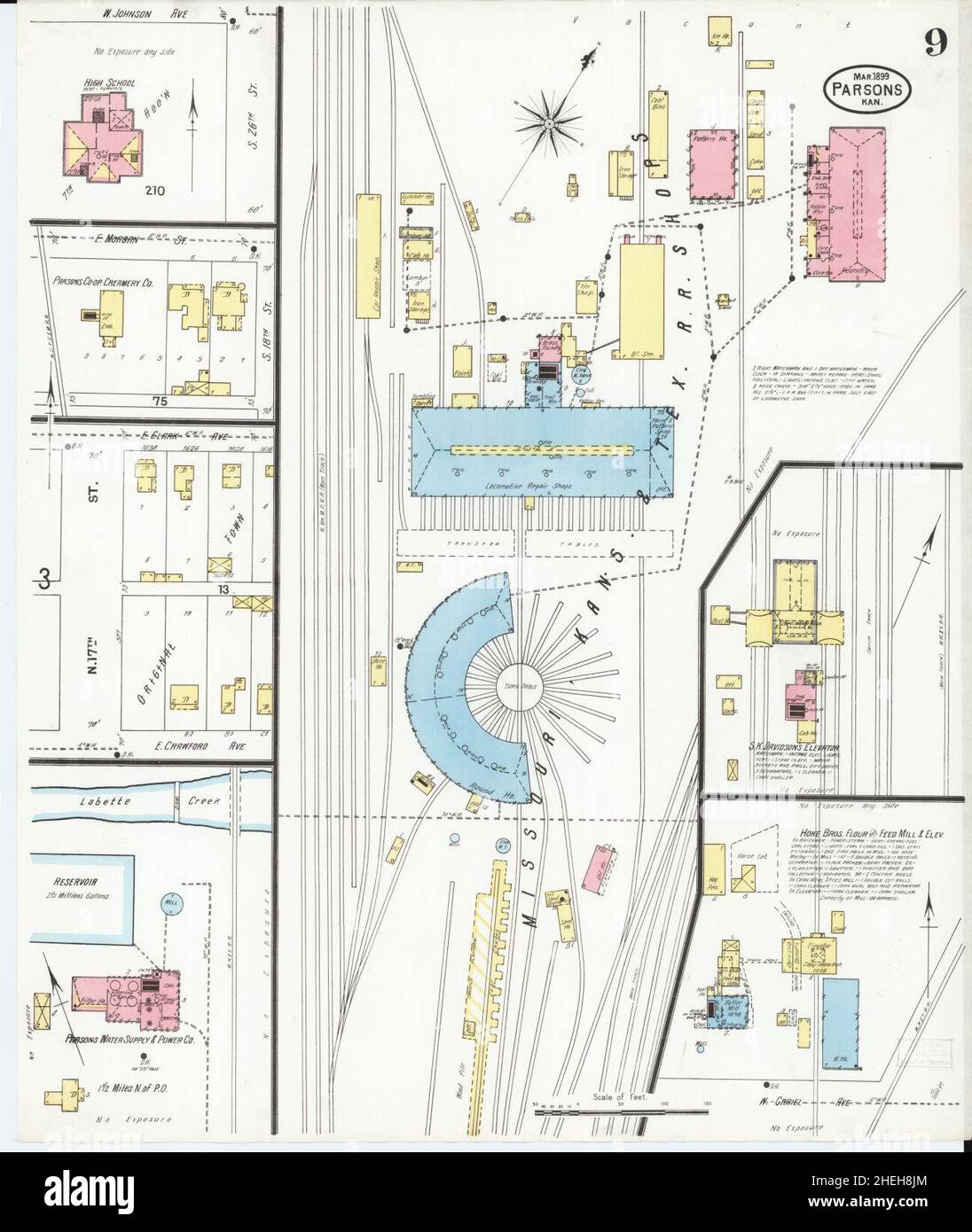 Map of parsons kansas hi-res stock photography and images - Alamy
