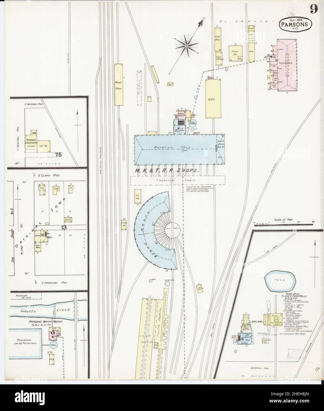 Map of parsons kansas hi-res stock photography and images - Alamy
