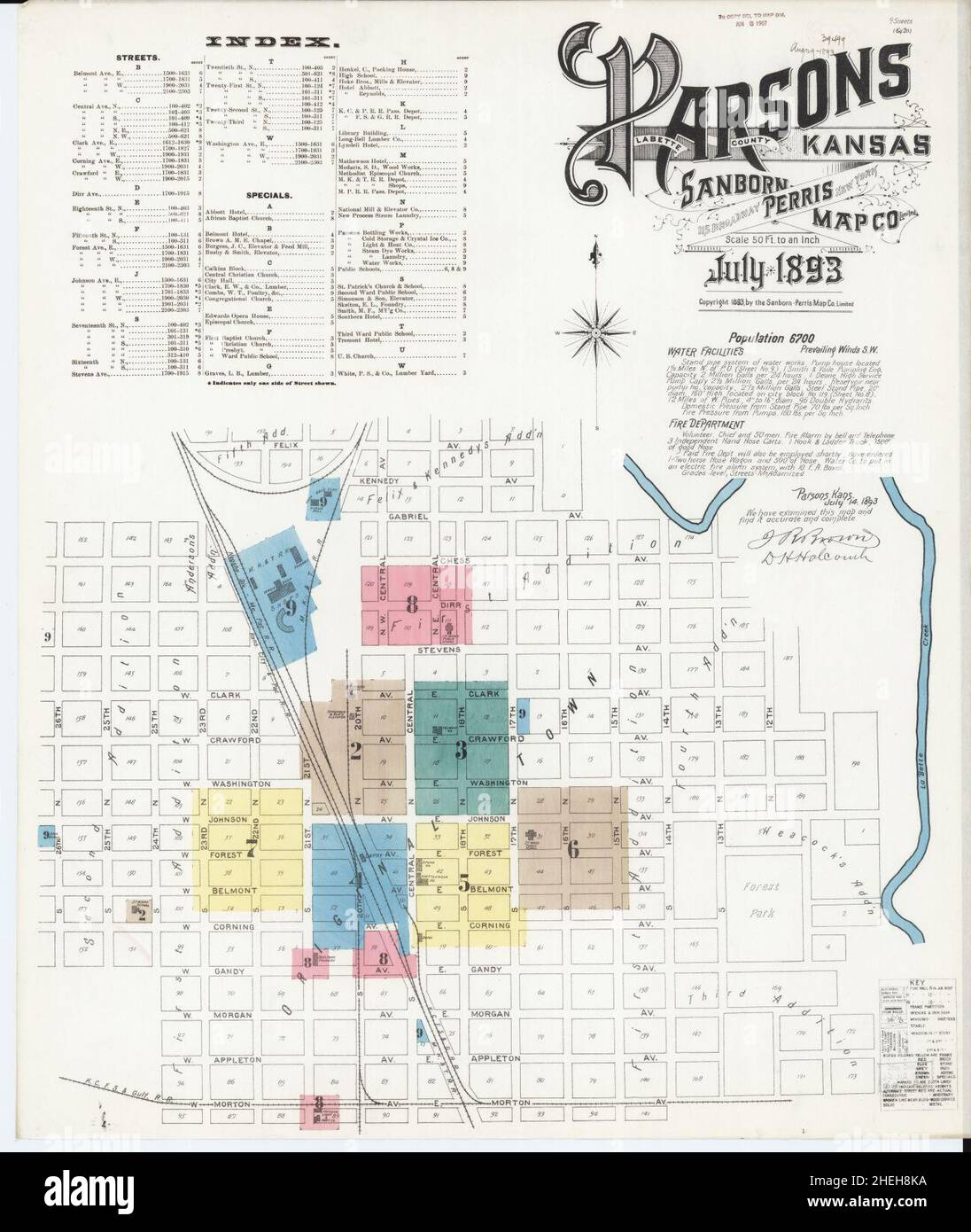 Map of parsons kansas hi-res stock photography and images - Alamy