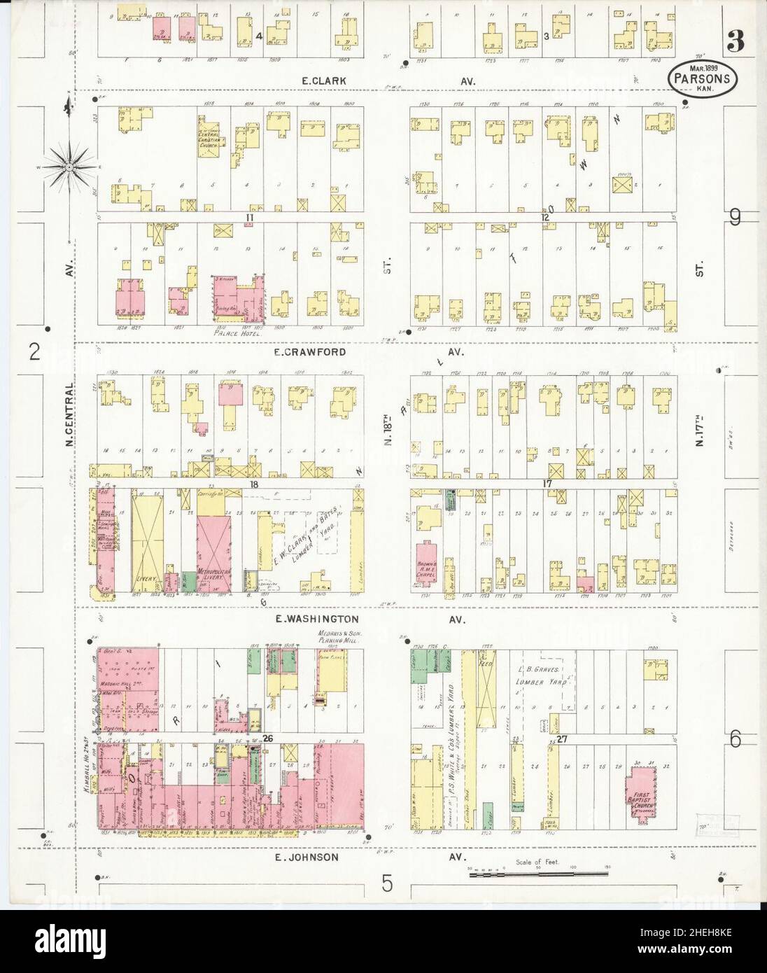 Map of parsons kansas hi-res stock photography and images - Alamy