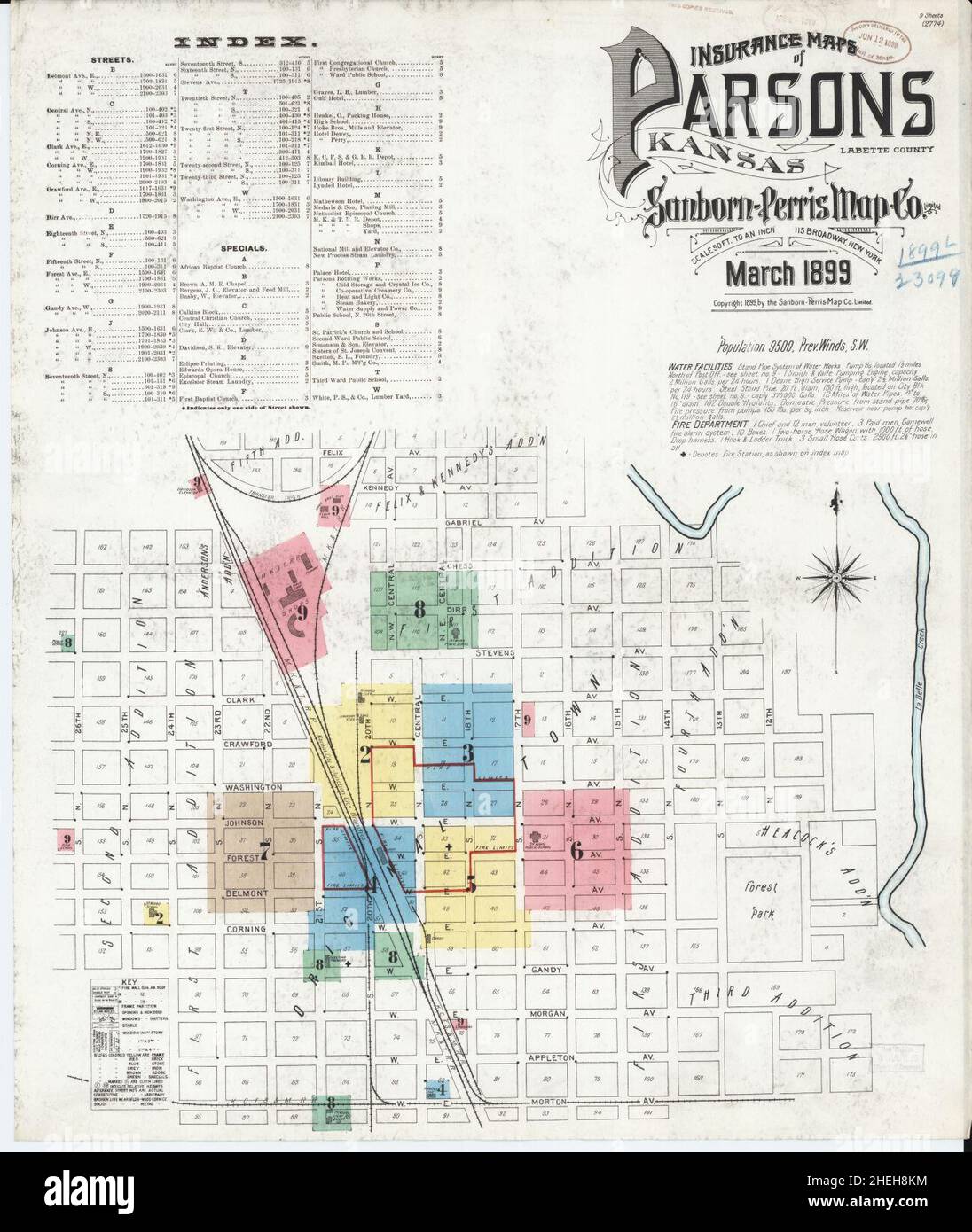 Map of parsons kansas hi-res stock photography and images - Alamy