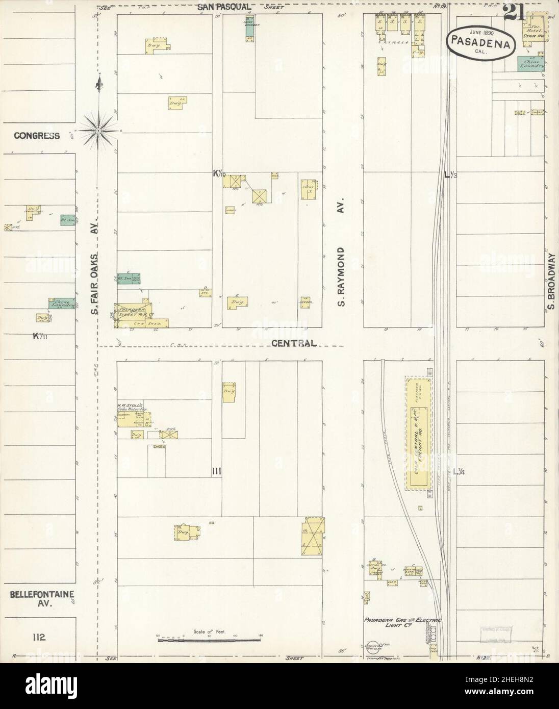 Sanborn Fire Insurance Map from Pasadena, Los Angeles County ...