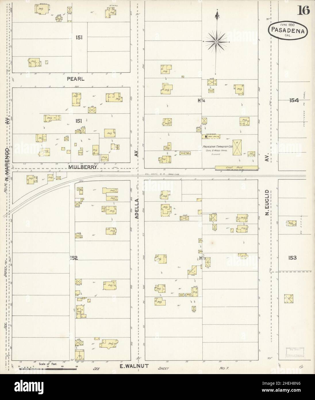 Sanborn Fire Insurance Map from Pasadena, Los Angeles County ...