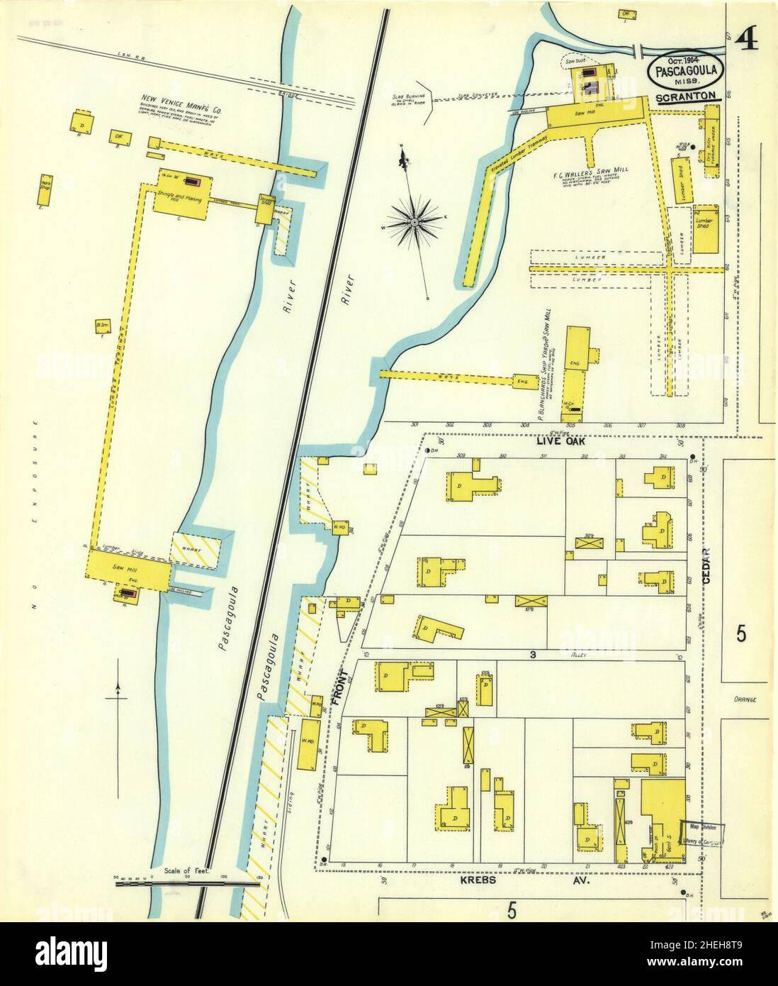 Pascagoula mississippi map hi-res stock photography and images - Alamy