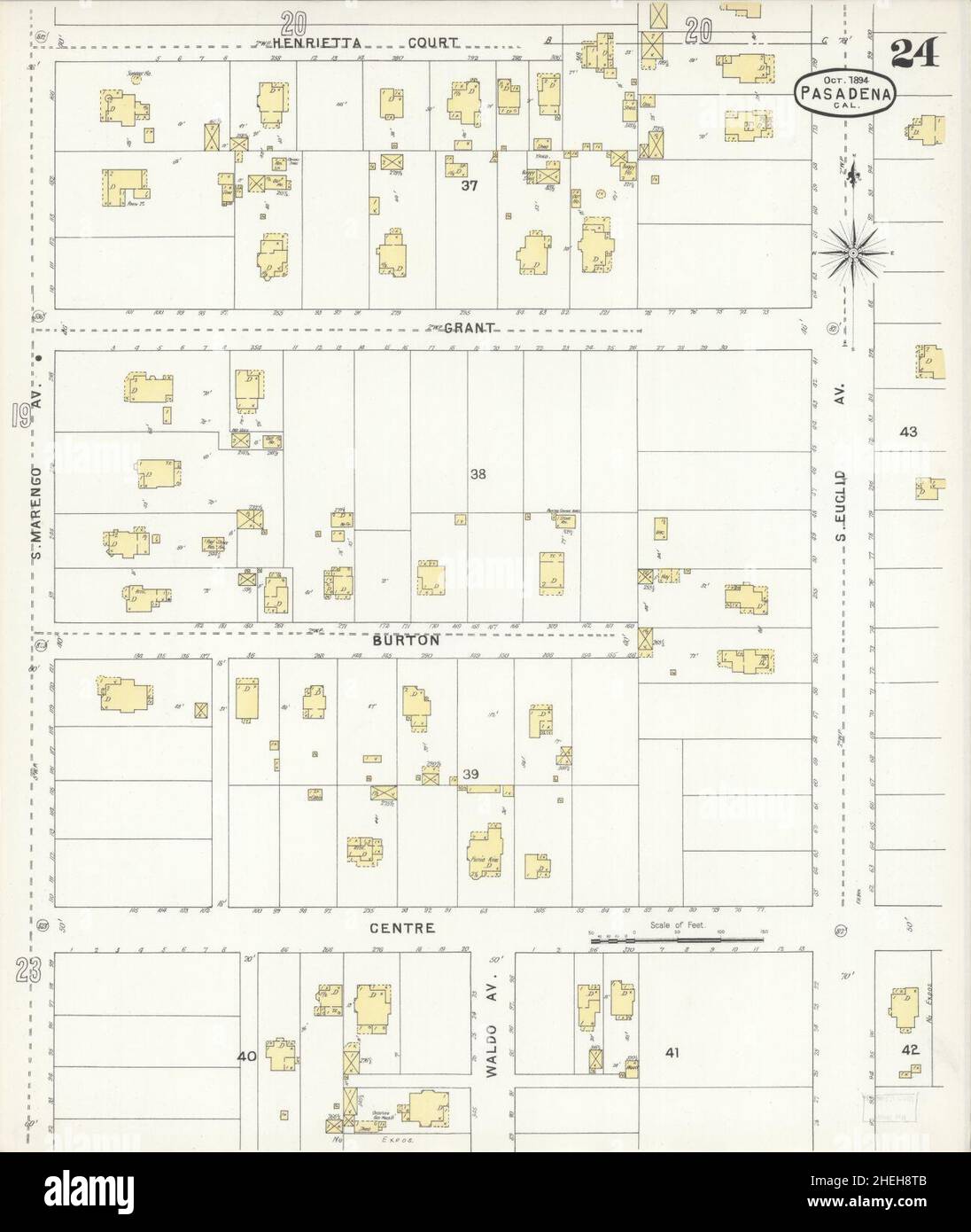 Sanborn Fire Insurance Map from Pasadena, Los Angeles County ...