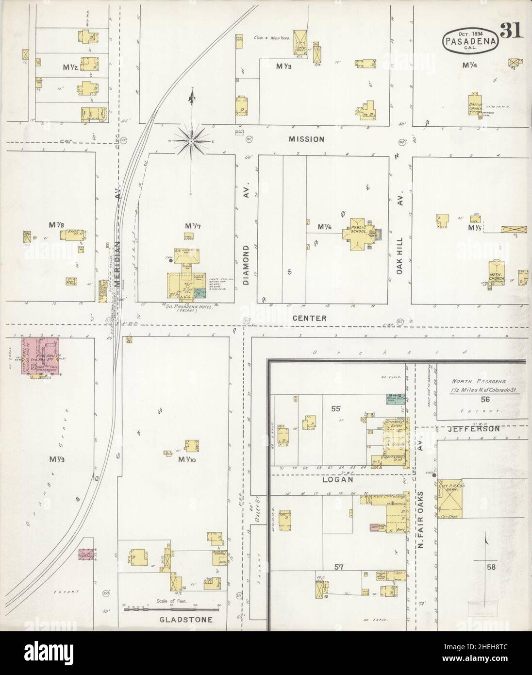 Sanborn Fire Insurance Map from Pasadena, Los Angeles County ...