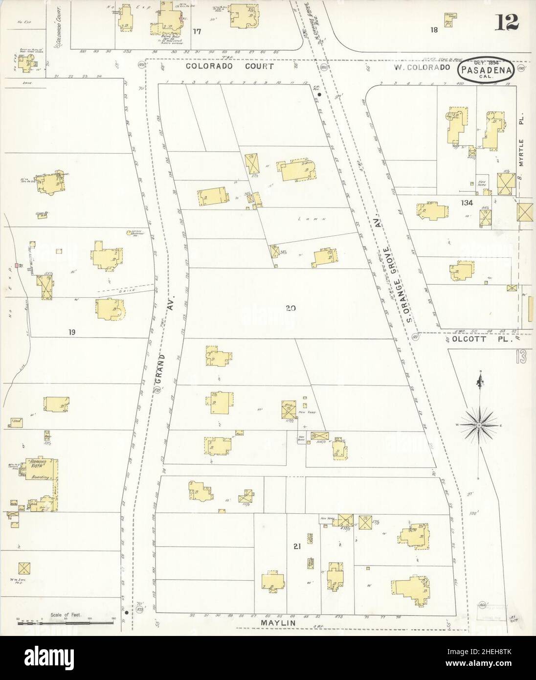 Sanborn Fire Insurance Map from Pasadena, Los Angeles County ...
