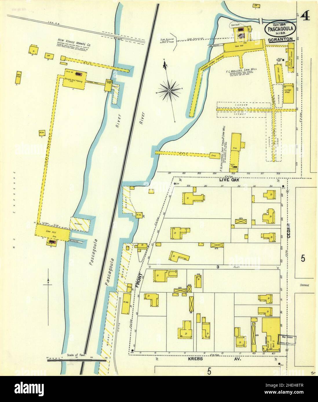 Pascagoula mississippi map hi-res stock photography and images - Alamy