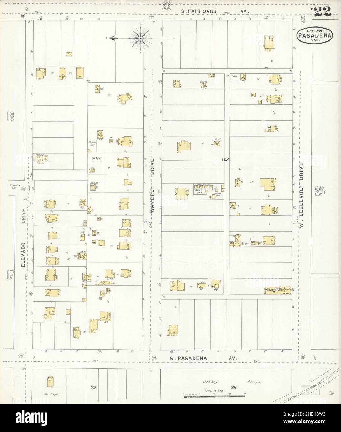 Sanborn Fire Insurance Map from Pasadena, Los Angeles County ...