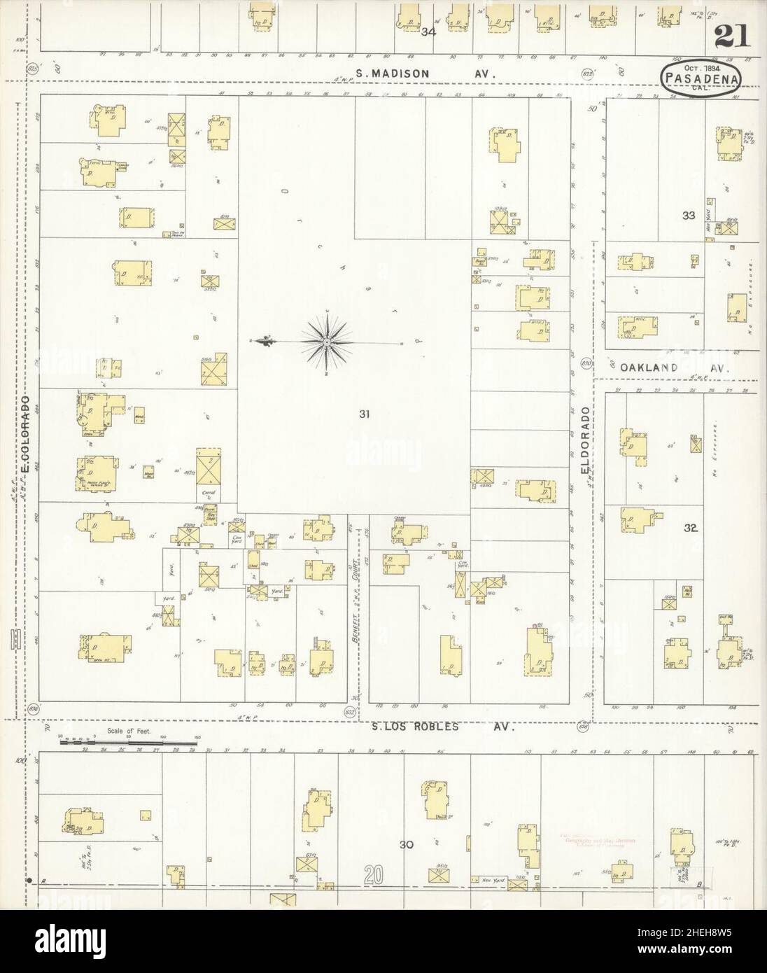 Sanborn Fire Insurance Map from Pasadena, Los Angeles County ...
