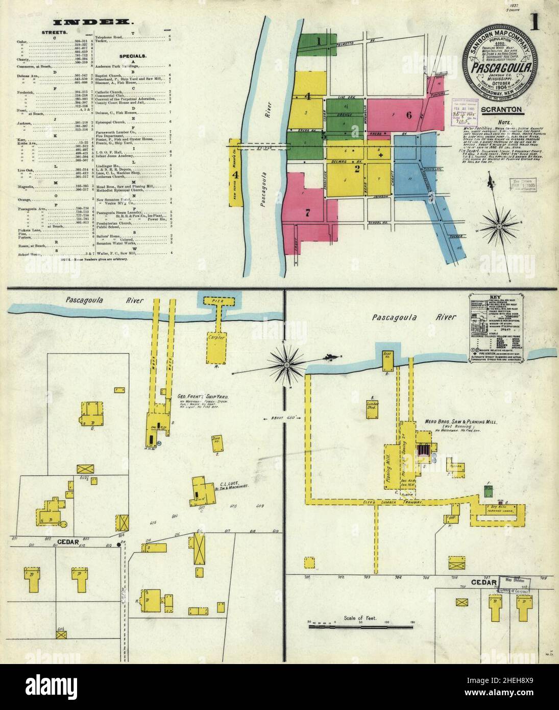 Pascagoula mississippi map hi-res stock photography and images - Alamy