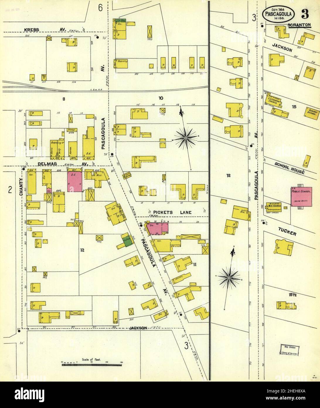 Map of pascagoula mississippi hi-res stock photography and images - Alamy