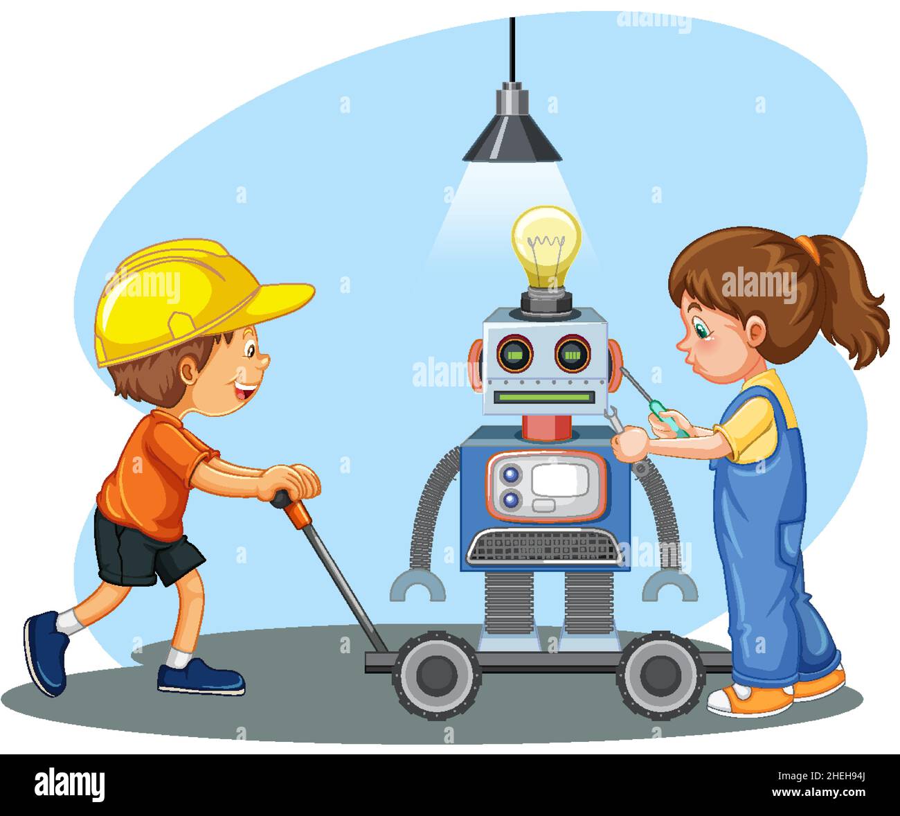Kids building a robot hi-res stock photography and images - Alamy