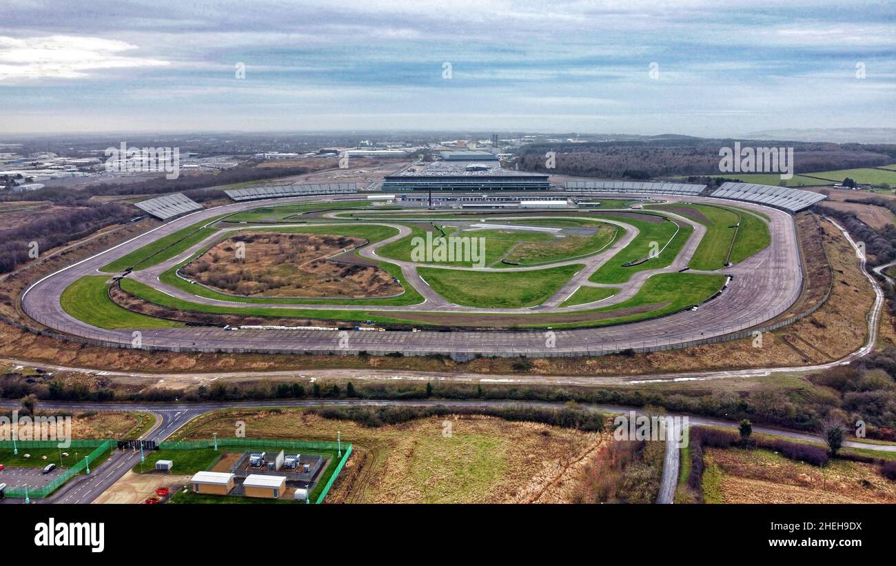 Corby, UK. 10th Jan, 2022. The Rockingham Motor Speedway racing track ...