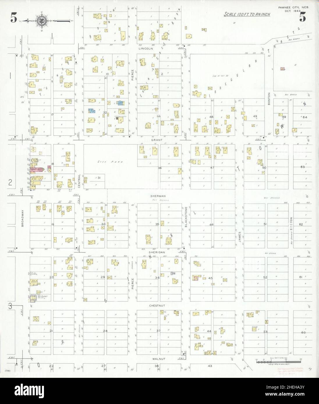 Map of pawnee city nebraska hi-res stock photography and images - Alamy
