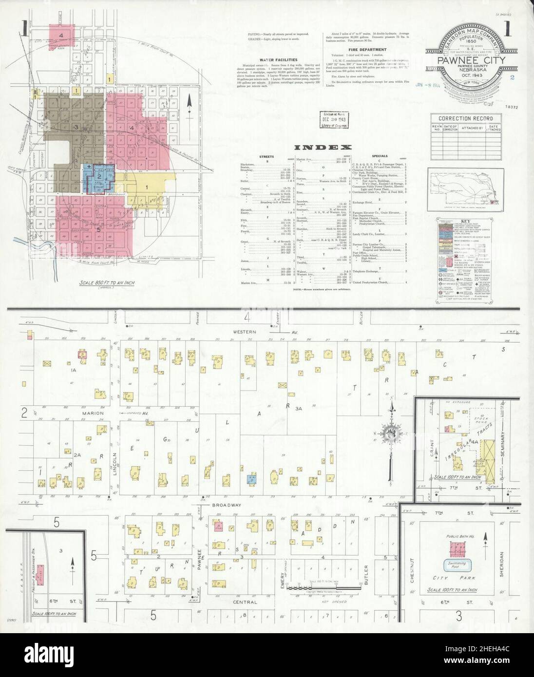 Map of pawnee city nebraska hi-res stock photography and images - Alamy