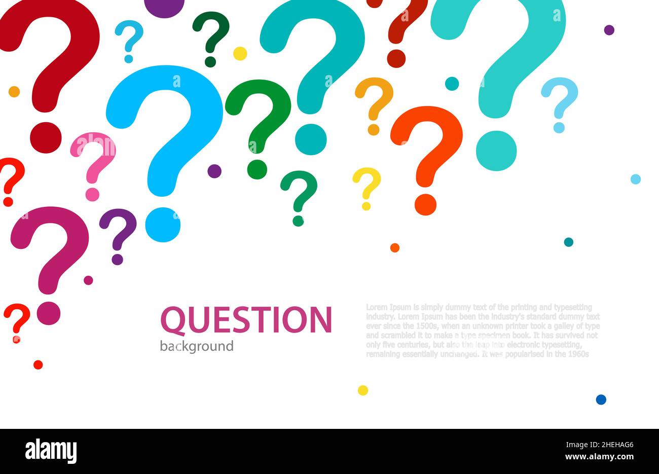 FAQ banner. Asking questions. Ask for help. Vector illustration Stock ...