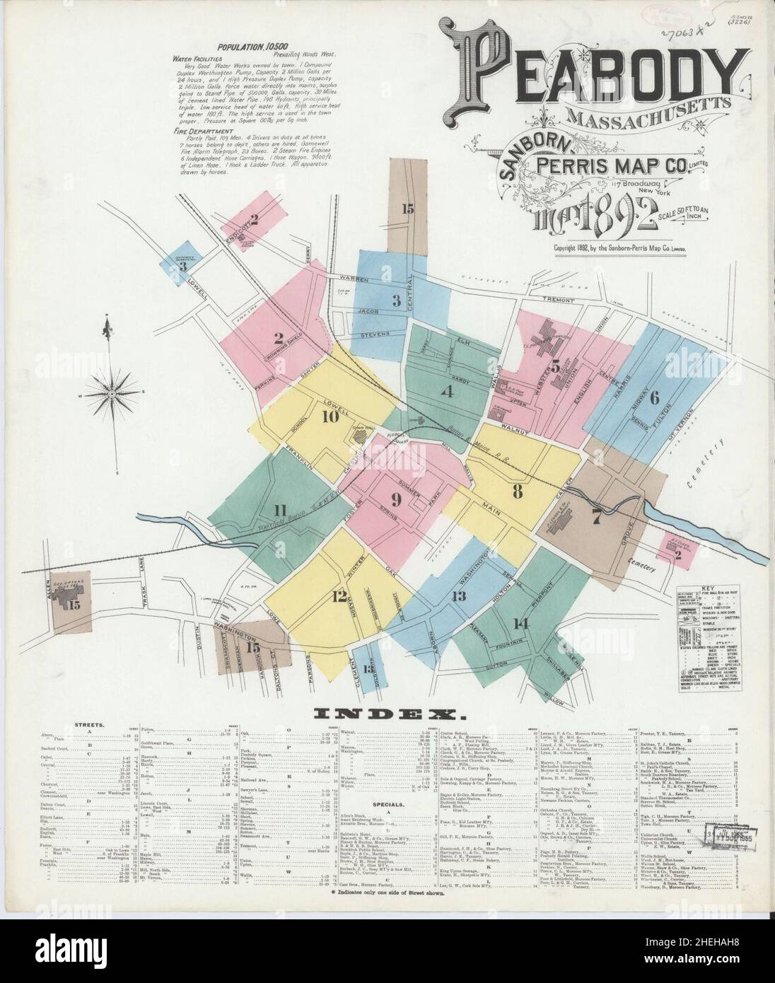 Sanborn Fire Insurance Map from Peabody, Essex County, Massachusetts ...