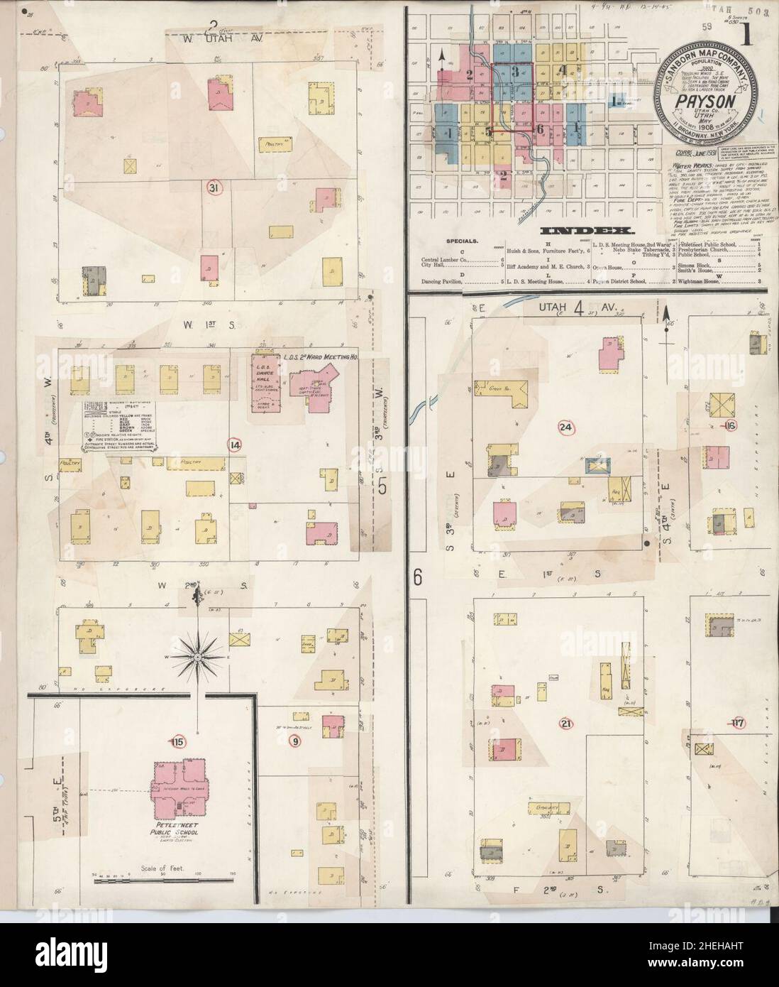 Map of payson utah hi-res stock photography and images - Alamy