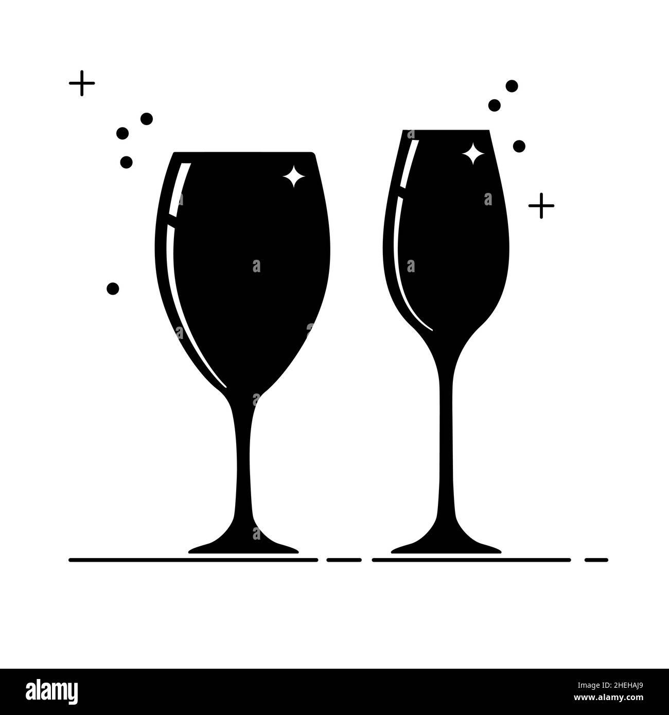 Champagne Glass Silhouette