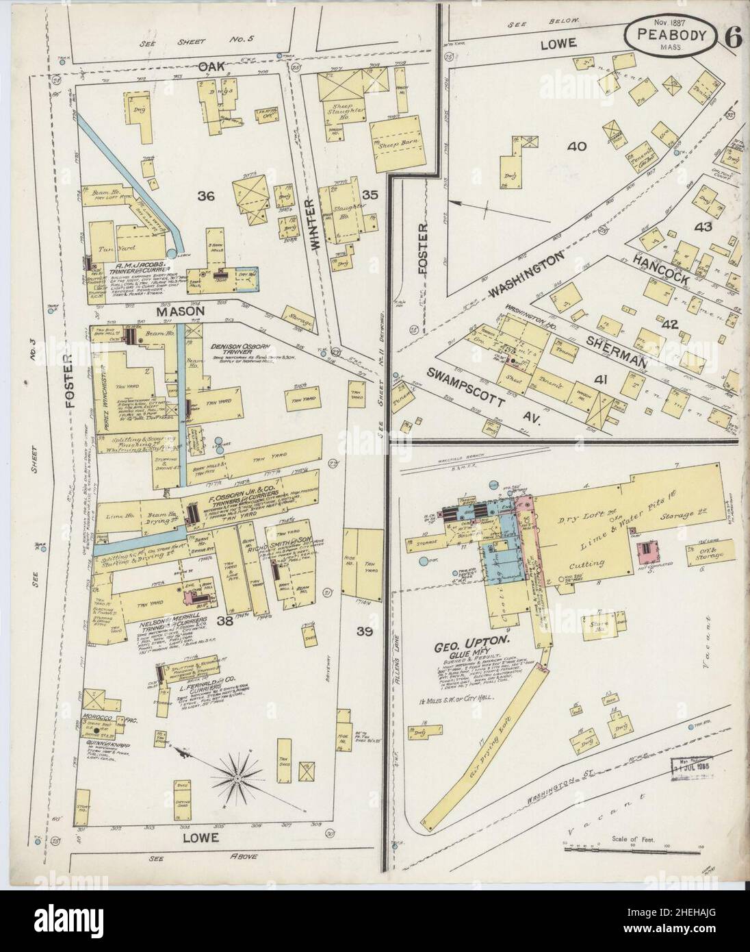 Map of peabody massachusetts hi-res stock photography and images - Alamy