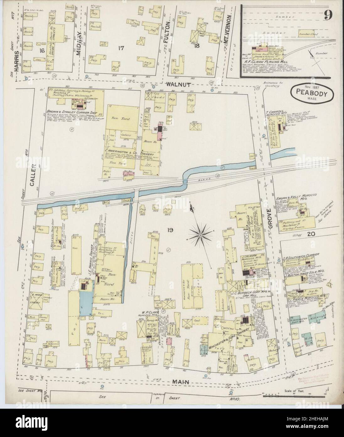 Map of peabody hi-res stock photography and images - Alamy
