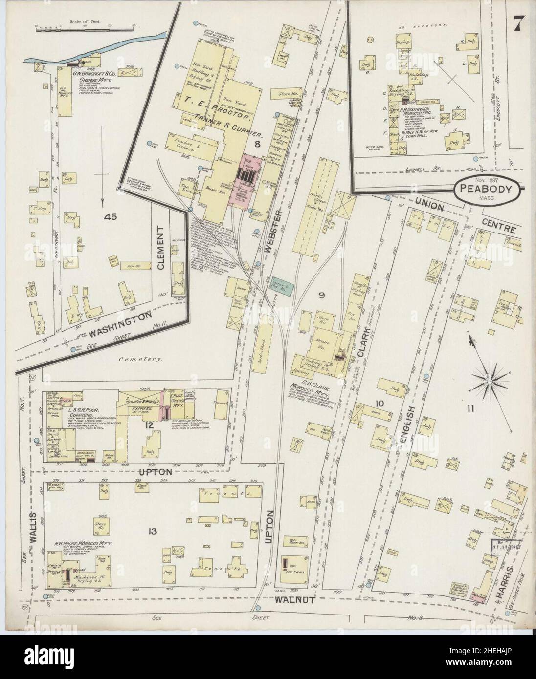 Peabody massachusetts map hi-res stock photography and images - Alamy