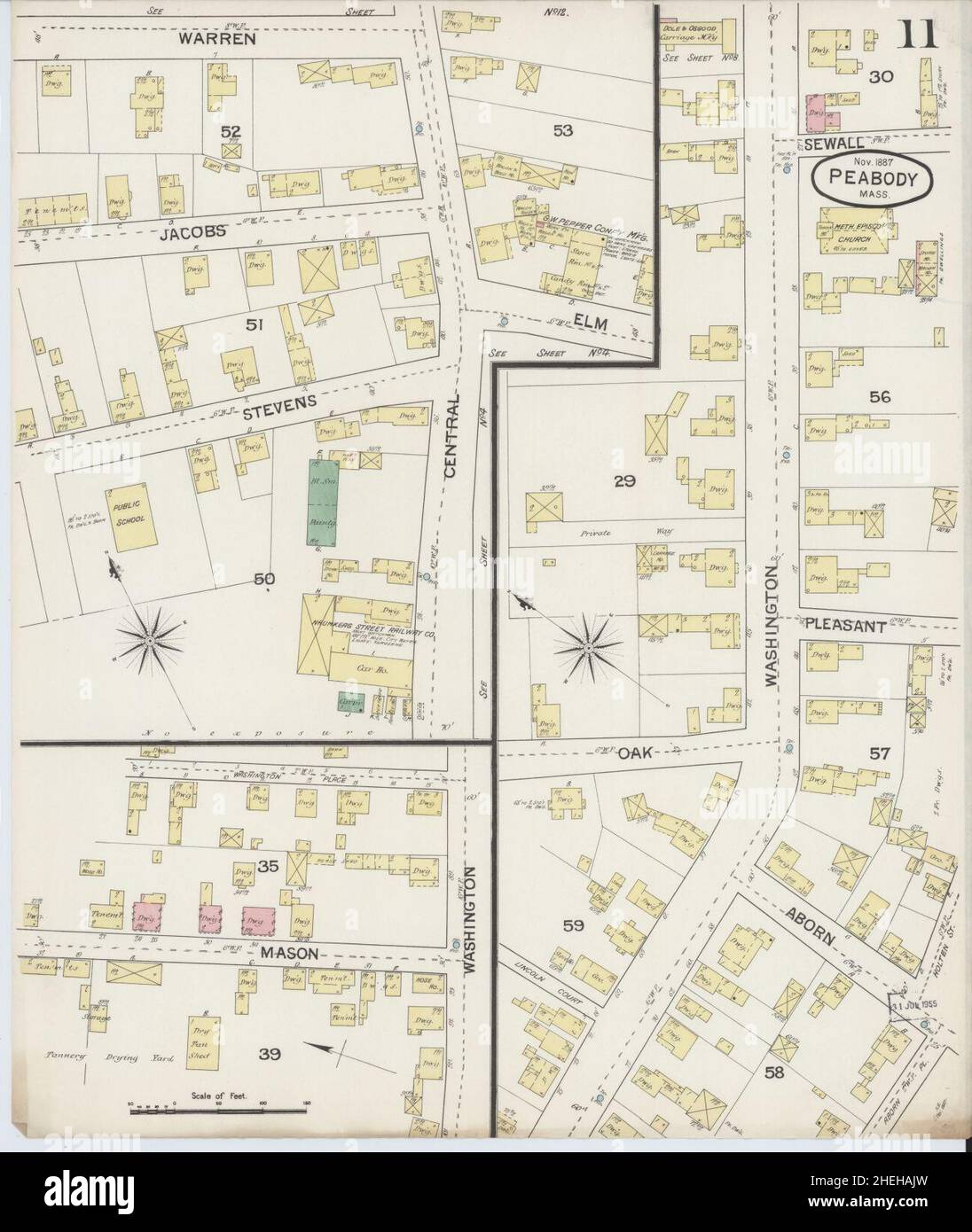 Peabody massachusetts map hi-res stock photography and images - Alamy