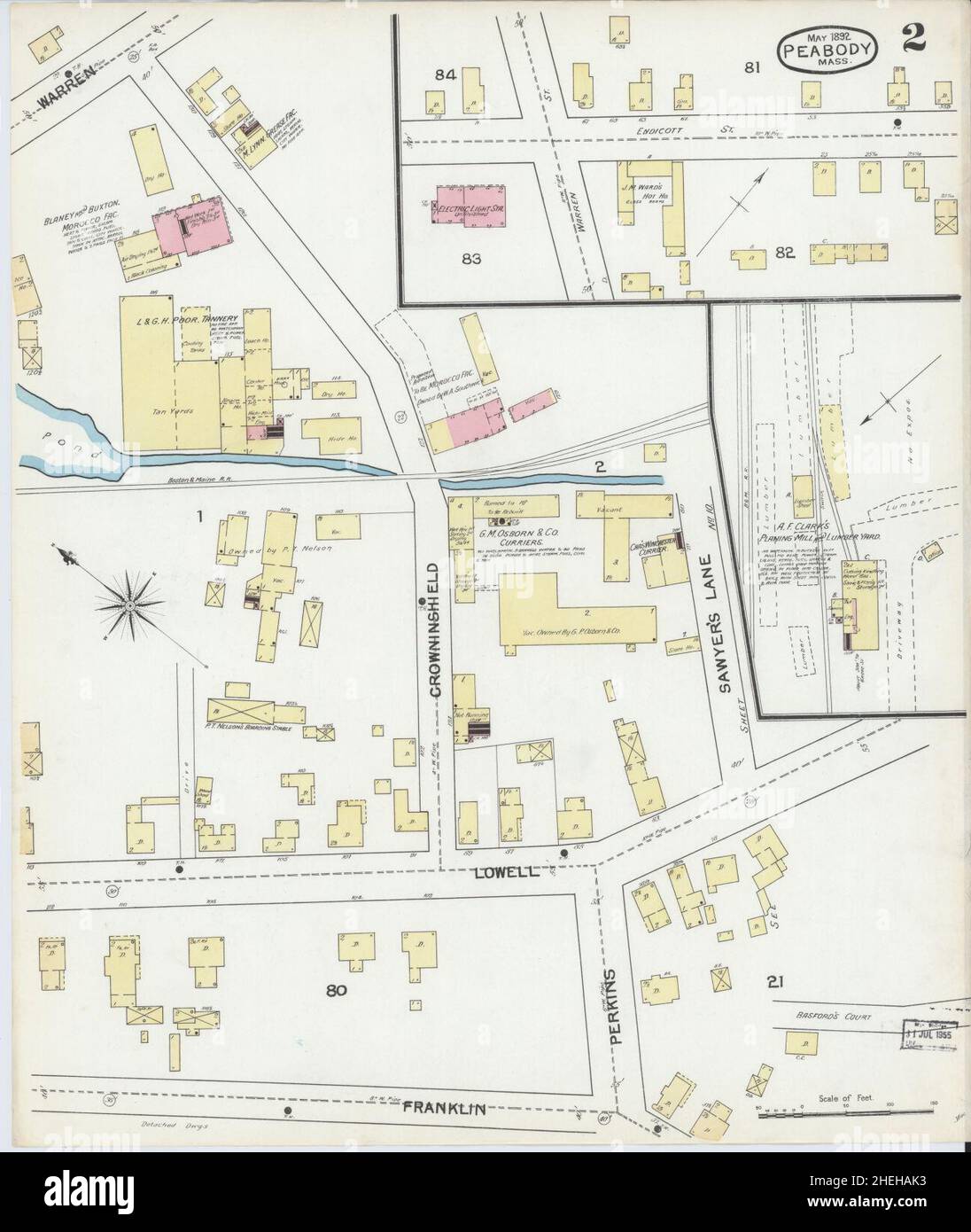 Peabody massachusetts map hi-res stock photography and images - Alamy