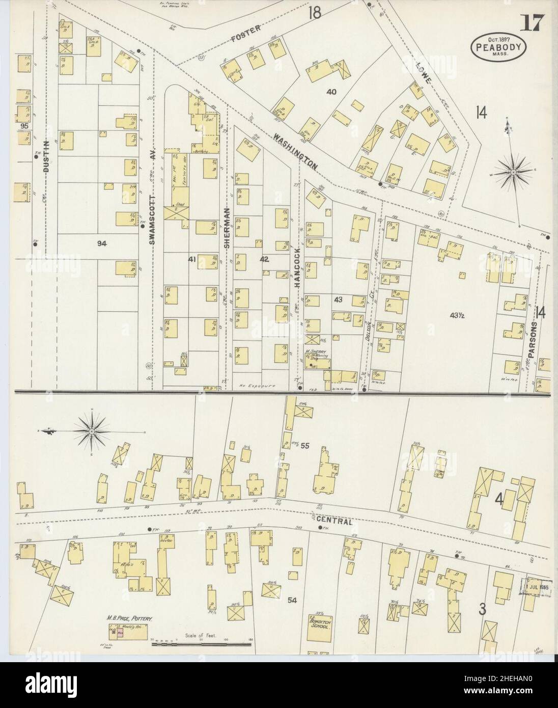 Peabody massachusetts map hi-res stock photography and images - Alamy