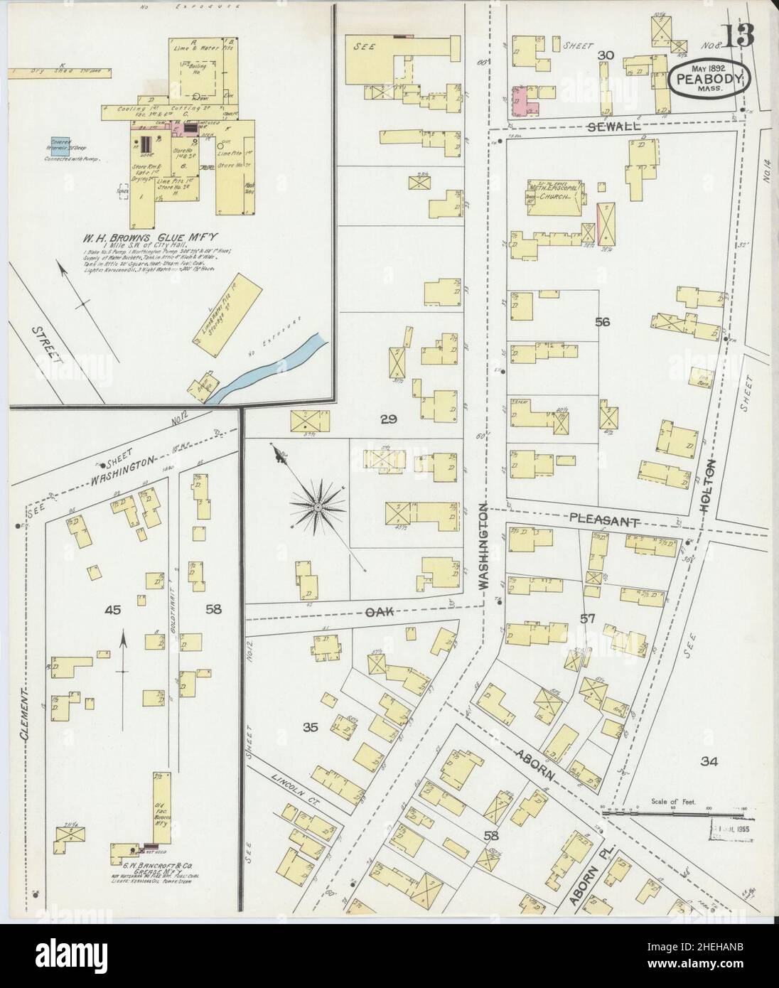 Map of peabody massachusetts hi-res stock photography and images - Alamy