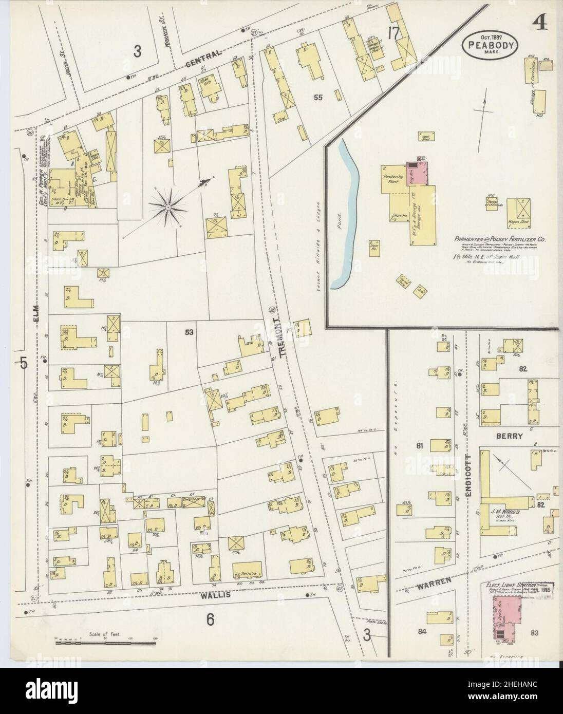 Map of peabody massachusetts hi-res stock photography and images - Alamy