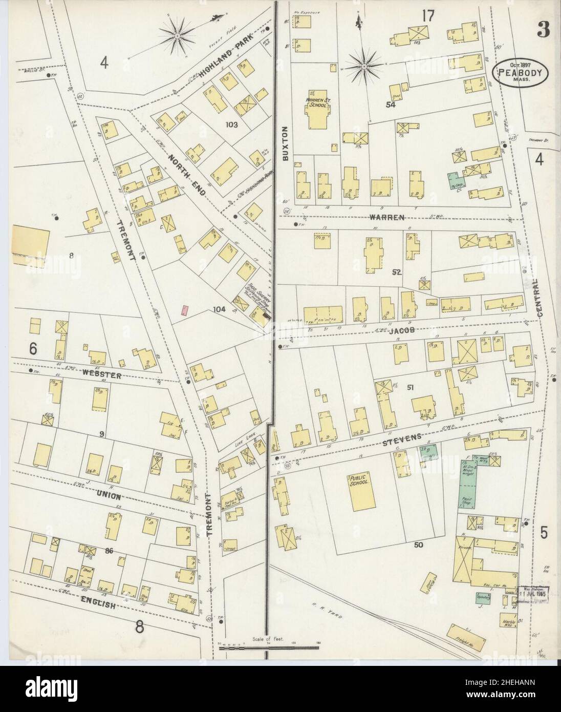 Map of peabody massachusetts hi-res stock photography and images - Alamy